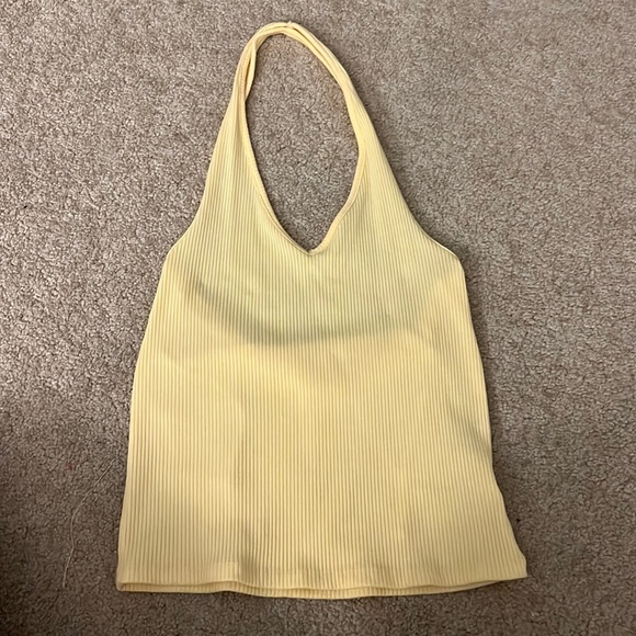 American Eagle Outfitters | Tops | American Eagle Yellow Halter Top ...